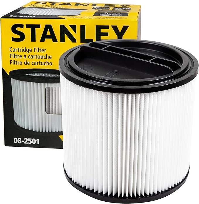 STANLEY Vacuum Filter Replacement 08-2501, Fit for Most 5-18 Gallon We ...